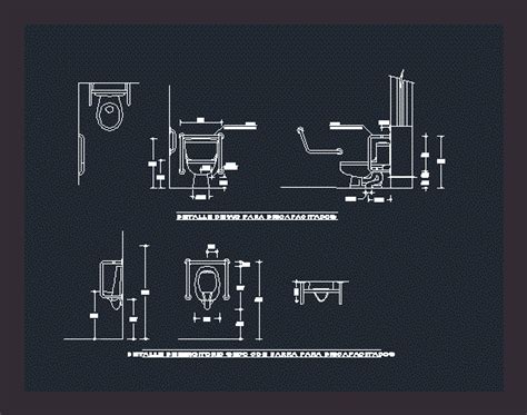 Disabled Toilets Detail Dwg Plan For Autocad • Designs Cad
