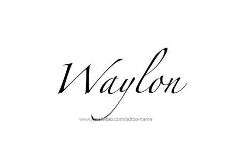 Waylon Name Tattoo Designs