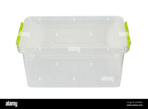 Reusable Empty Plastic Food Storage Container Isolated On White