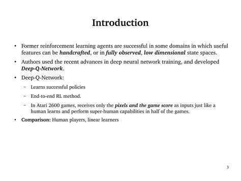 human level control through deep reinforcement learning presentation