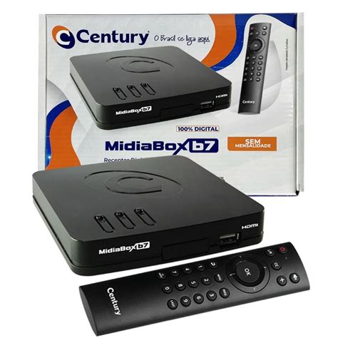 Receptor Midiabox B7 Century Para Antena Banda Ku 5G MadeiraMadeira