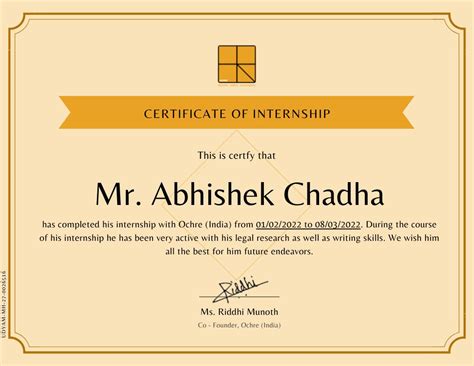 Abhishek Chadha On Linkedin Legal Internship Intern Experience