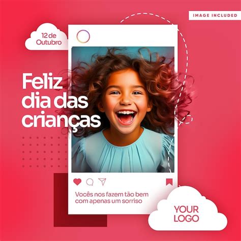 Modelo De Feed De Mídia Social Feliz Dia Das Crianças Você Nos Faz Tão