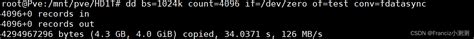 linux磁盘 硬盘测速 dd命令 测试顺序读写 测试4k性能 linux 硬盘测速 csdn博客