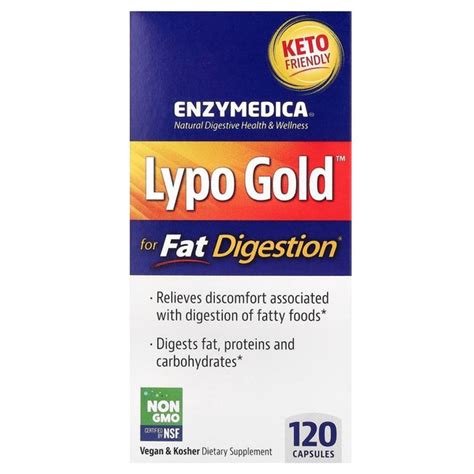 Enzymedica, Препарат для переваривания жиров, Lypo Gold for Fat ...