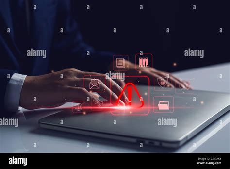 System Warning Hacked Alert Cyber Attack On Computer Network