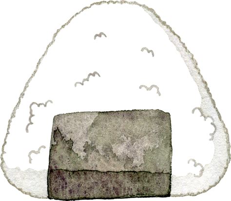おにぎりの水彩イラスト 水彩の挿し絵屋さん