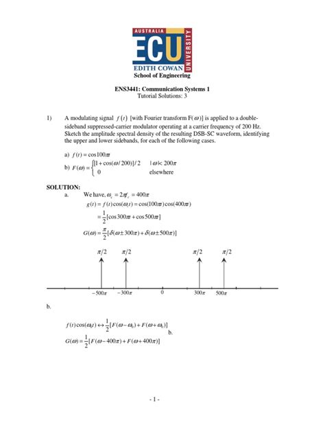 Tutorial 3 Solution Download Free Pdf Electrical Engineering