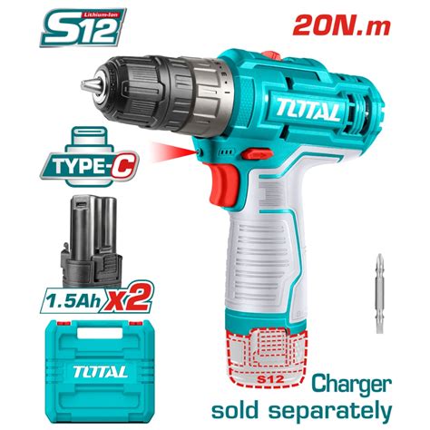 Акумулаторен винтоверт Total 12 V 2 X 1 5 Ah 20 Nm ⊶ онлайн на Хит