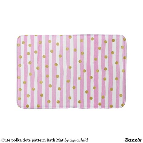 Cute Polka Dots Pattern Bath Mat