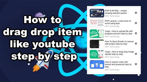 React JS How To Drag Drop Items Like Youtube Step By Step YouTube