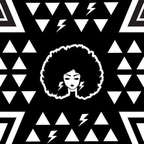 Premium Vector African American Woman Black And White Background