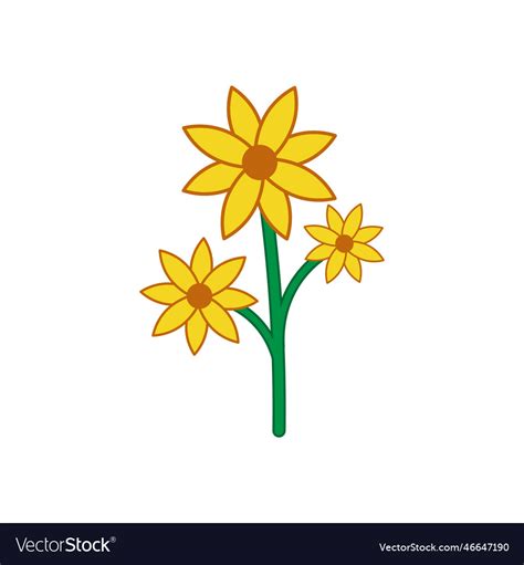 Plant Flower Leaf Royalty Free Vector Image VectorStock