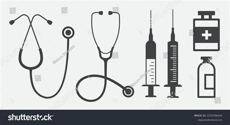 Set Medical Icons Isolated Vector Illustration Stock Vector Royalty Free Shutterstock