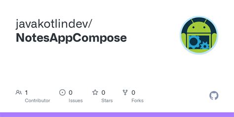 GitHub Javakotlindev NotesAppCompose