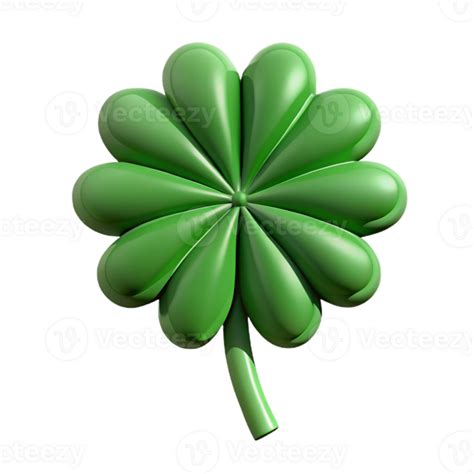 Fascinating Dynamic Surreal Symmetrical Silhouette Of A Four Leaf Clover Single Weight Stroke