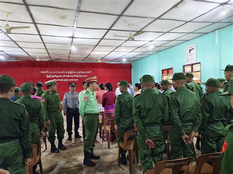 ပလောက်မြို့၊ အမှတ် ၁၂ တပ်မတော်လေ့ကျင့်ရေး သင်တန်းကျောင်းတွင် ပြည်သူ့စစ်မှုထမ်း သင်တန်း အမှတ်စဉ