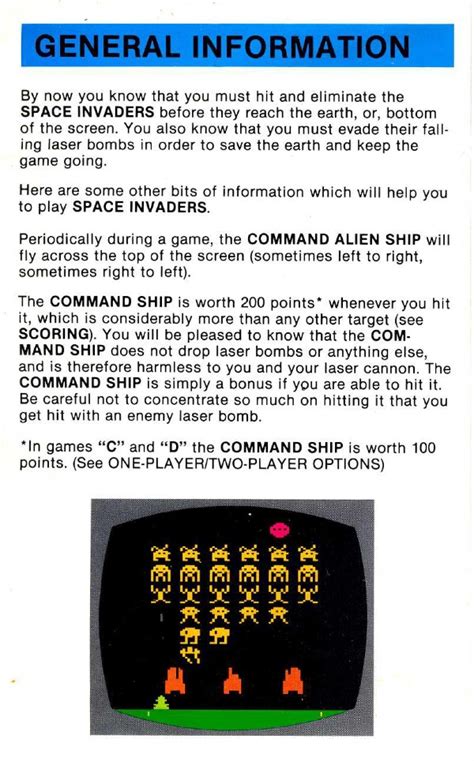 Atari 2600 Vcs Space Invaders Scans Dump Download Screenshots Ads