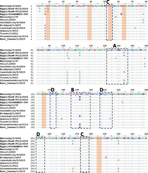 Putative N Glycosylation Sites In Selected Florida Sub Lineage Clade