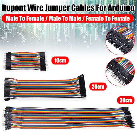 New 10cm 20cm 30cm FF FM MM Dupont Wire Jumper Cables Male Female