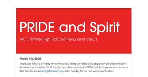 Pride And Spirit Smore Newsletters