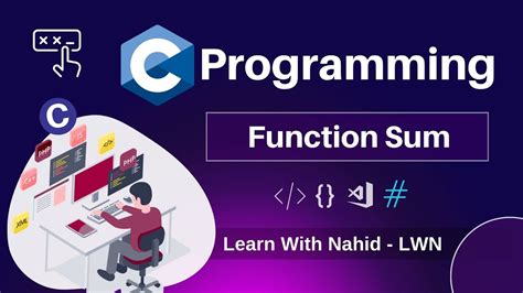 Sum Of 5 Int Number Using Function In C Programming Youtube