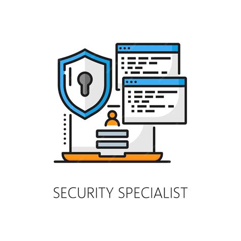 Premium Vector It Specialist Web Development Thin Line Icon