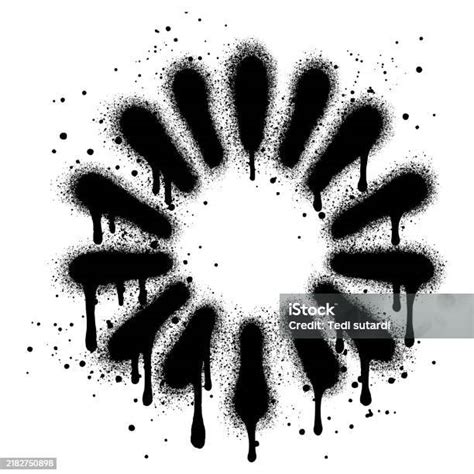 검은 스프레이 페인트로 불꽃 놀이 낙서 벡터 일러스트 레이 션 Starburst Bush에 대한 스톡 벡터 아트 및 기타 이미지 Starburst Bush 공휴일