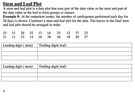 Solved Stem And Leaf Plot A Stem And Leaf Plot Is A Data Chegg Com