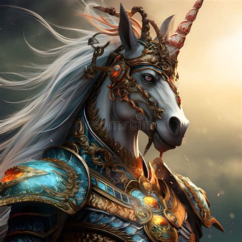 Warrior Unicorn Stock Illustration Illustration Of Poster 289263610