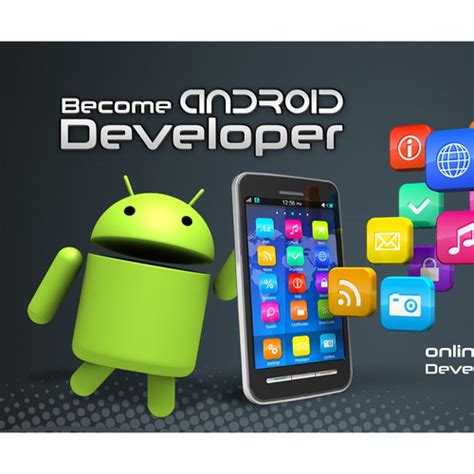create a poster for an android application development course signage