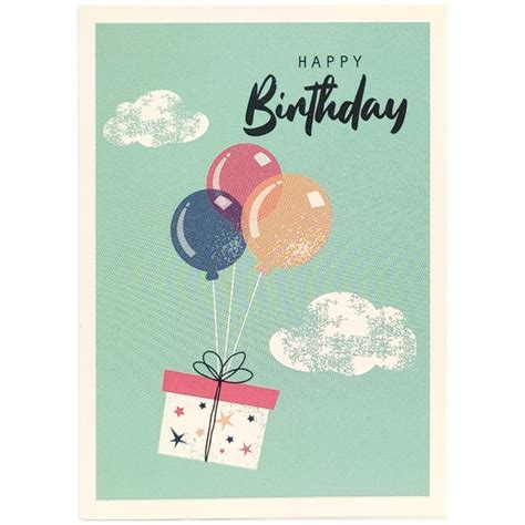 Thiệp Chúc Mừng Sinh Nhật Happy Birthday 10 5 x 7 5 cm Grey 07 BD11 FAHASA
