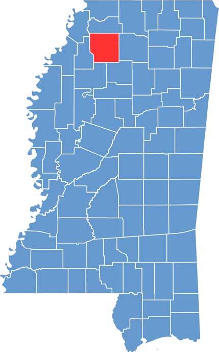 Panola County Map Mississippi Us County Maps