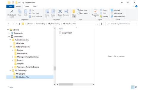 Transfer Design To Machine Folder