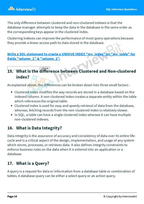Sql Interview Questions Pdf Connect Programming