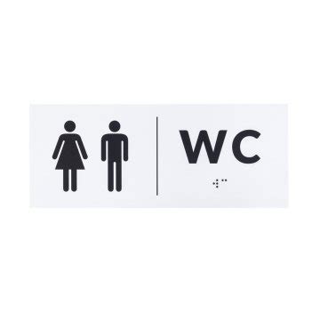 Tabliczka Z Pismem Braille WC Wym 200x80mm PCW Twarde DECO