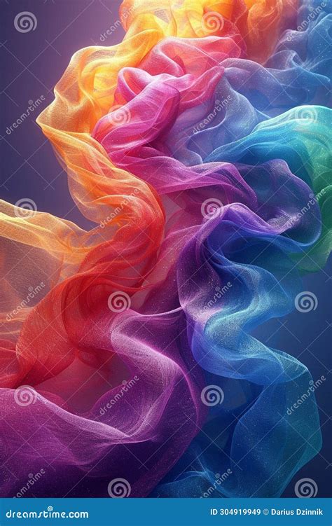 Graphical Representation Of A Coloured Sine Wave Ai Generative Stock Illustration