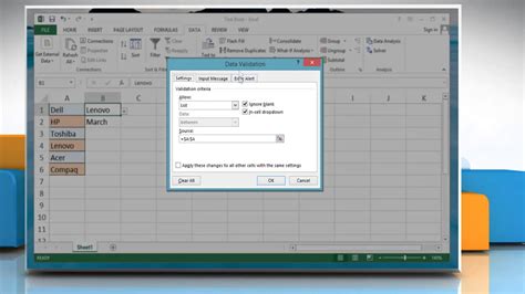 How To Remove A Drop Down List From A Microsoft® Excel On A Windows® Pc