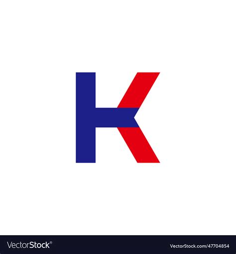 Letter Kt Colorful Simple Logo Royalty Free Vector Image