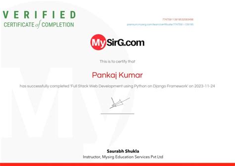 Pankaj Kumar On Linkedin Saurabh Saurabh Fullstackdevelopment Pythondevelopment Myskill