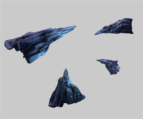 Artstation Snowfield Concealed Secret Road Block 01 Game Assets