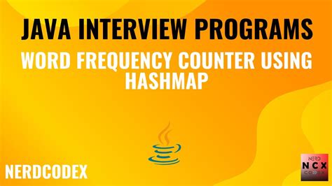 Word Frequency Counter Using Hashmap Java Nerdcodex Tamil Youtube