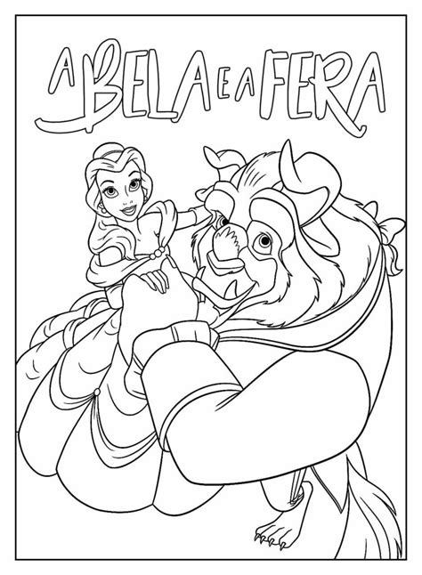 35 Desenhos De A Bela E A Fera Para Colorir Origamiam Vrogue Co