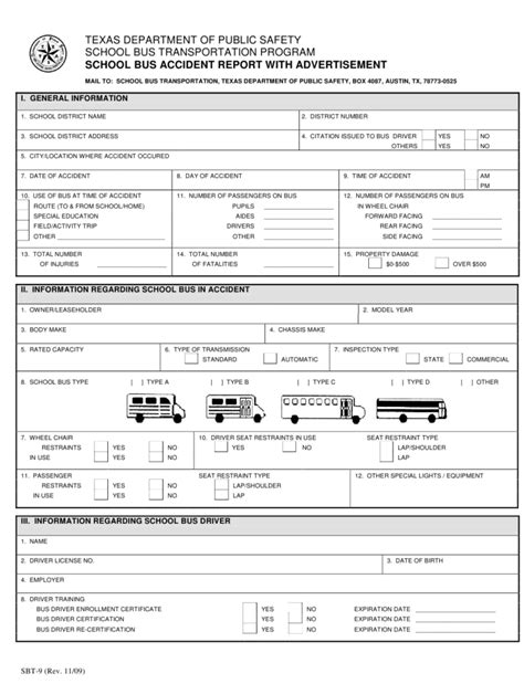 Babe Bus Accident Report Form ReportForm Net