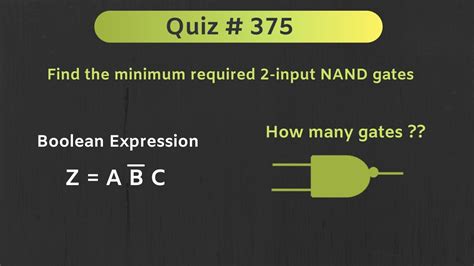 Implementation Of Boolean Function Using Nand Gates Digital Electronics Quiz 375 Youtube