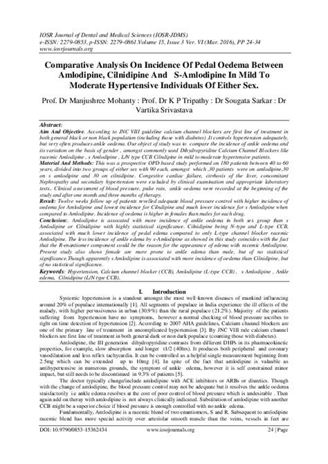 Pdf Comparative Analysis On Incidence Of Pedal Oedema Between