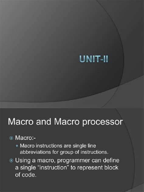 Unit 2 Macroprocessor Pdf