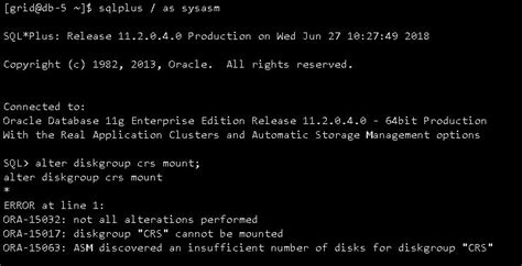 oracle rac中某一节点因asm diskstring配置问题导致asm磁盘组无法挂载的问题解决 oracle ocr 单节点挂载 csdn博客