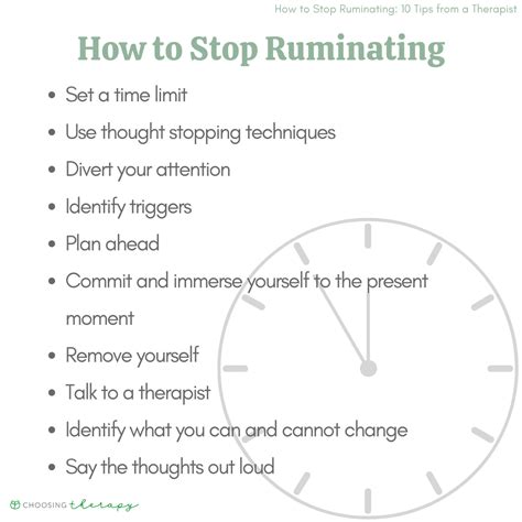 10 Ways To Stop Rumination Advice From An Expert Worksheets Library