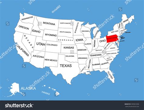 Pennsylvania State Usa Vector Map Isolated เวกเตอร์สต็อก ปลอดค่า